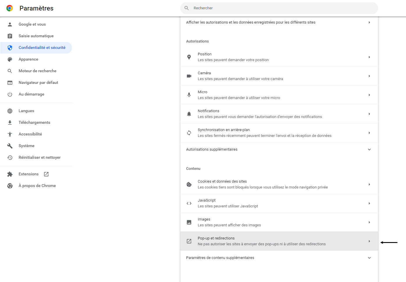 Configuration de Prextra sur Chrome - Prextra